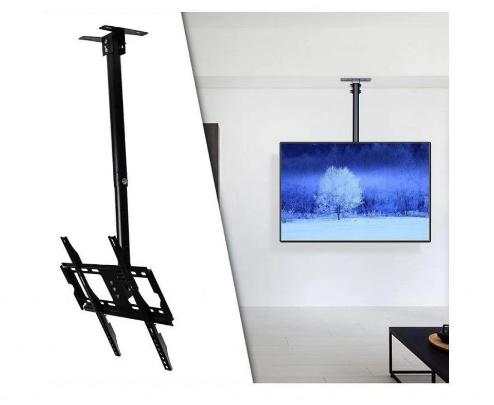 Suport TV Brat Agatat Tavan Perete 46 - 88 CM, Stativ Telescopic ...