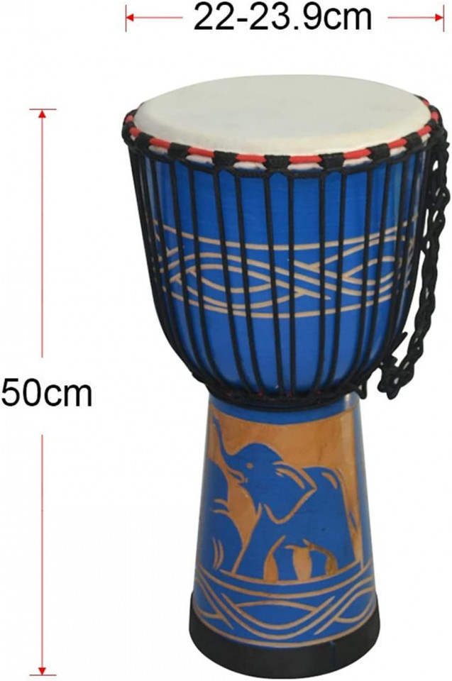 Djembe Hand Drum Percussion, Darabana Africana 50 x 23cm