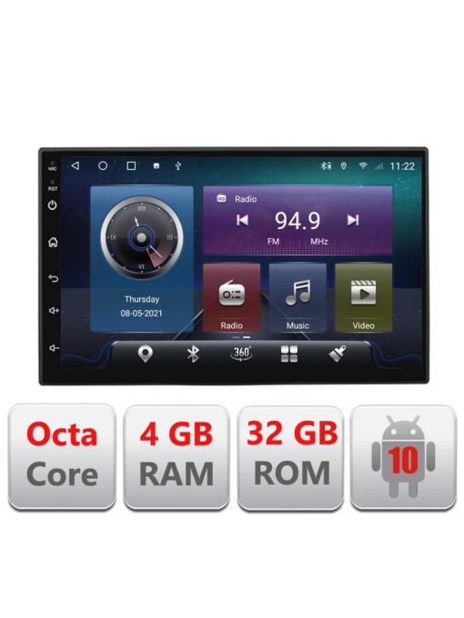 Sistem de navigatie universala Ecran 7" 4+32GB 8Core Android radio gps ...