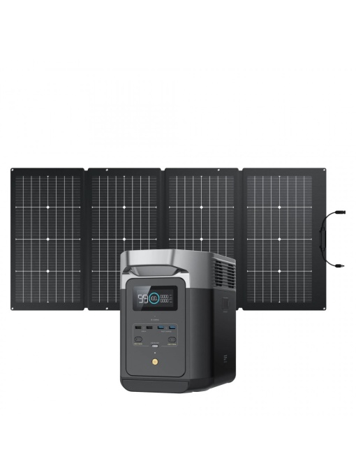 Generator solar portabil EcoFlow DELTA 2 + panou solar pliabil si ...