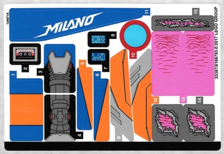 76081stk01 STICKER 76081 Super Heroes The Milano vs The Abelisk NIEUW ...