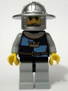 cas337G FANTASY ERA- Ridder met kroon op torso, zilveren helm gebruikt ...