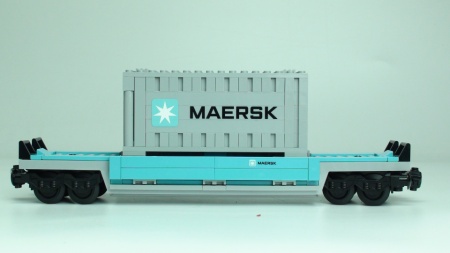 Ex 10219 Maersk containerwagen grijs