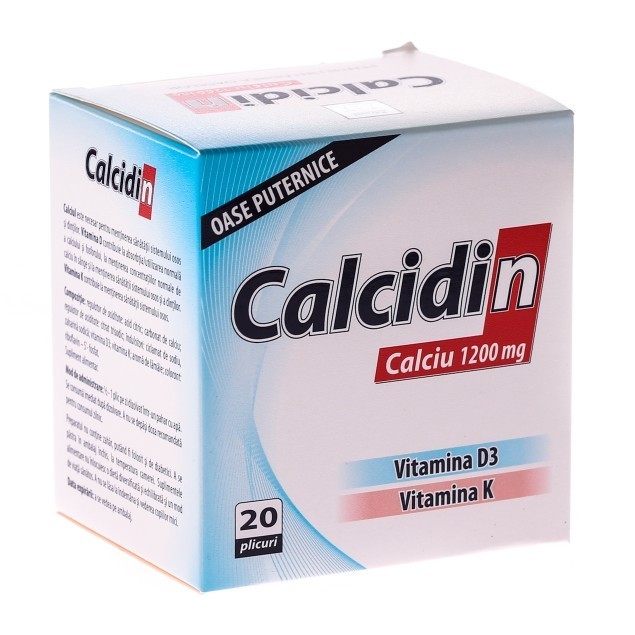 Calcidin 1200mg - 20 plicuri, Pret: 31.47