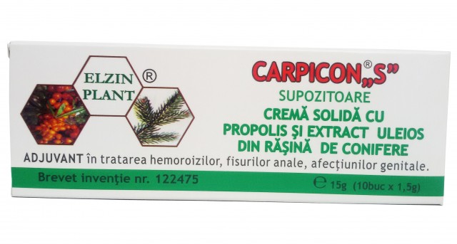 Carpicon S supozitoare 1,5gr*10 (CUT), Pret: 23.71