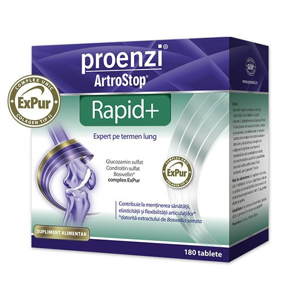 Proenzi - ArtroStop Rapid+ - 180 cps, Pret: 228,91 RON