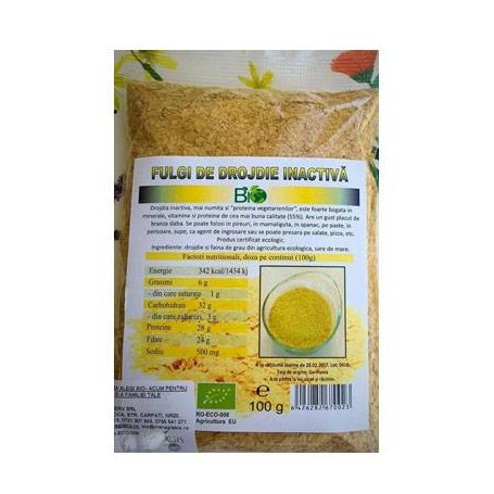 Fulgi de drojdie inactiva BIO - 100 g, Pret: 13.22
