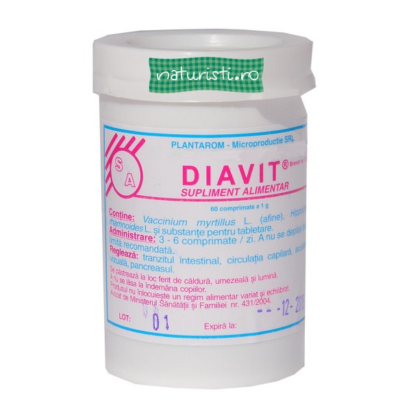 Diavit 60cps - trateaza-ti diabetul, Pret: 25,80 RON