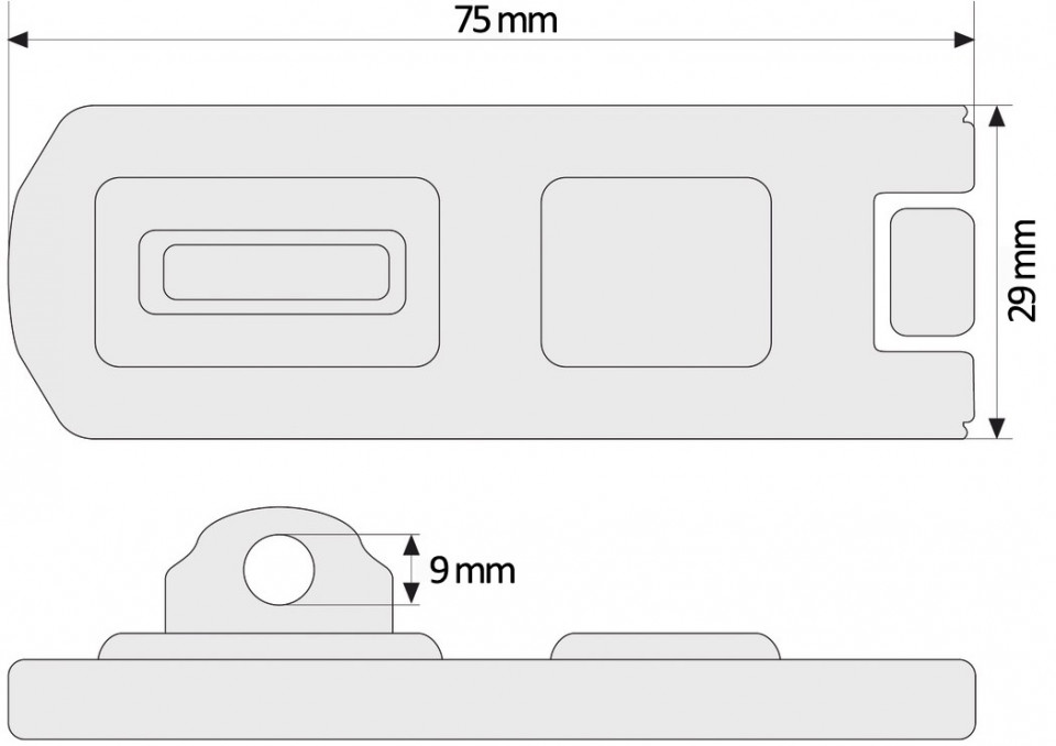 Sigurnosne ušice za katanac 75mm ABUS