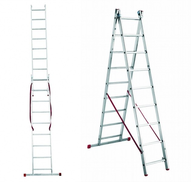Merdevine dvodelne višenamenske alu 2-13 gazišta ALPOS