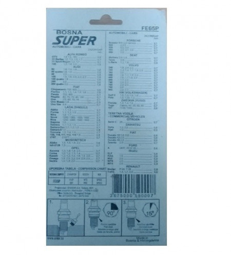 Svećice za automobile FE - 65 P DN "Bosna"