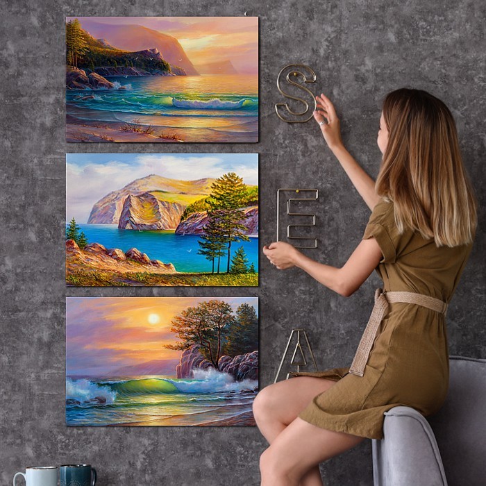 Tablou Canvas Peisaj de Munte Vara pe Lac TPP1