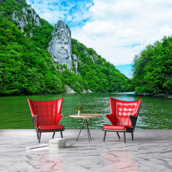 Fototapet Vedere Panoramica Statuia lui Decebal la Dunare ROM42