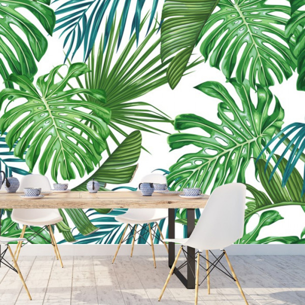 Fototapet Pattern cu Frunze De Palmier FRZ21