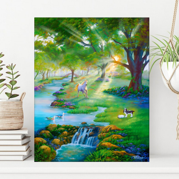 Tablou Canvas Jim Warren, Viața la Râu RJW1