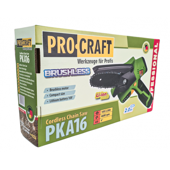Fierastrau electric de mana ProCraft PKA16/NM 10081, 16V, 2Ah, 4600 rotatii, Brushless, Verd ...