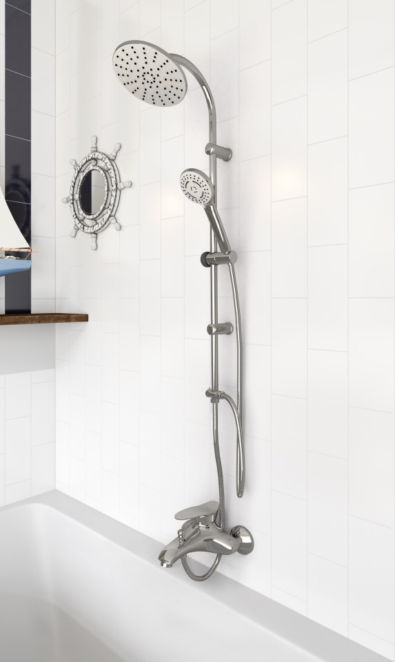 Set de dus Ferro Rondo dual shower fara baterie