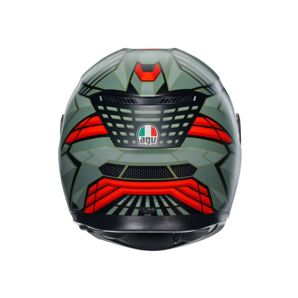 CASCĂ AGV K3 E2205 MPLK DECEPT MATT BLACK/GREEN/RED