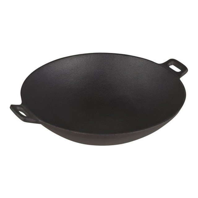 Tigaie wok din fonta pura KingHoff, diametru 30 cm, inductie, capac fonta