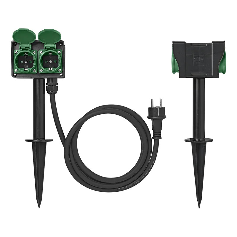 Priza multipla pentru exterior, protectie IP44, 2 posturi