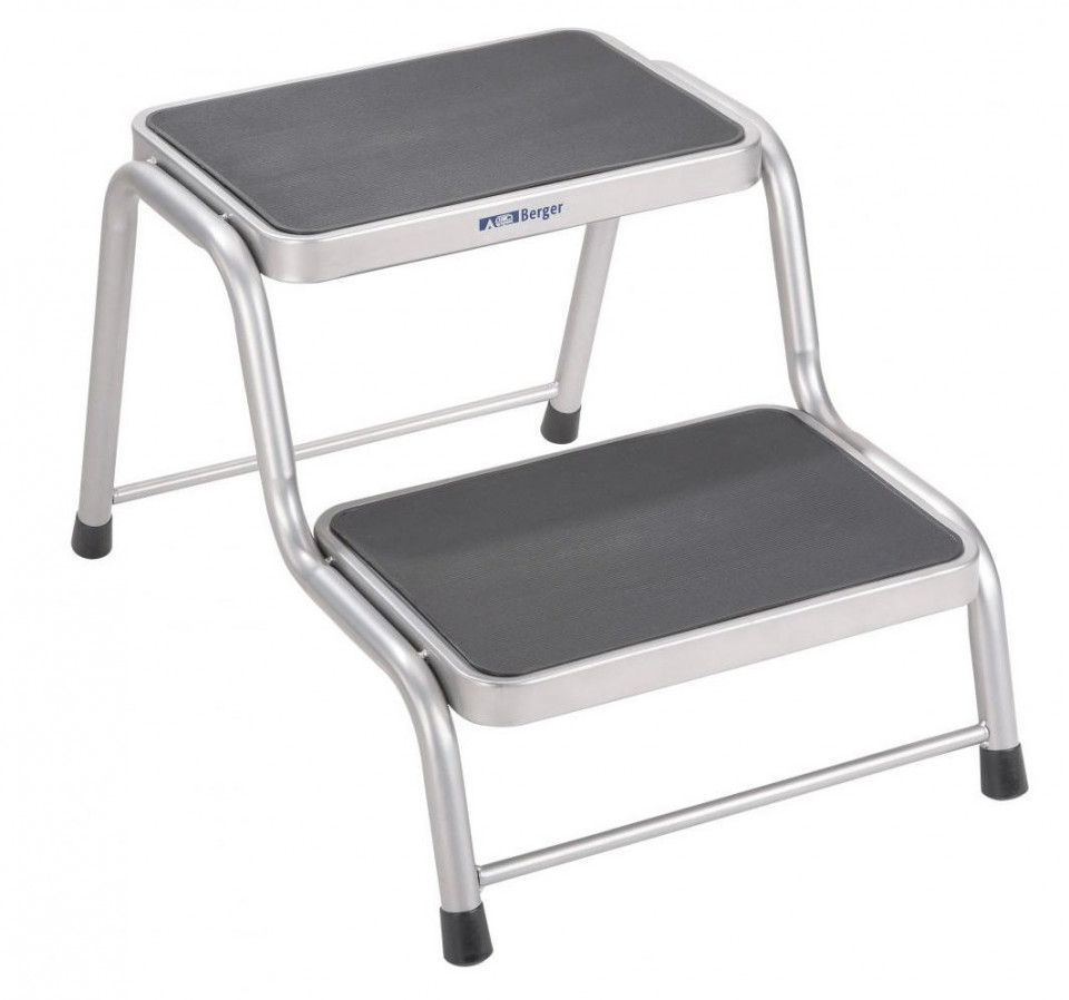 Scara metalica cu doua trepte pentru rulote, inaltime 38cm