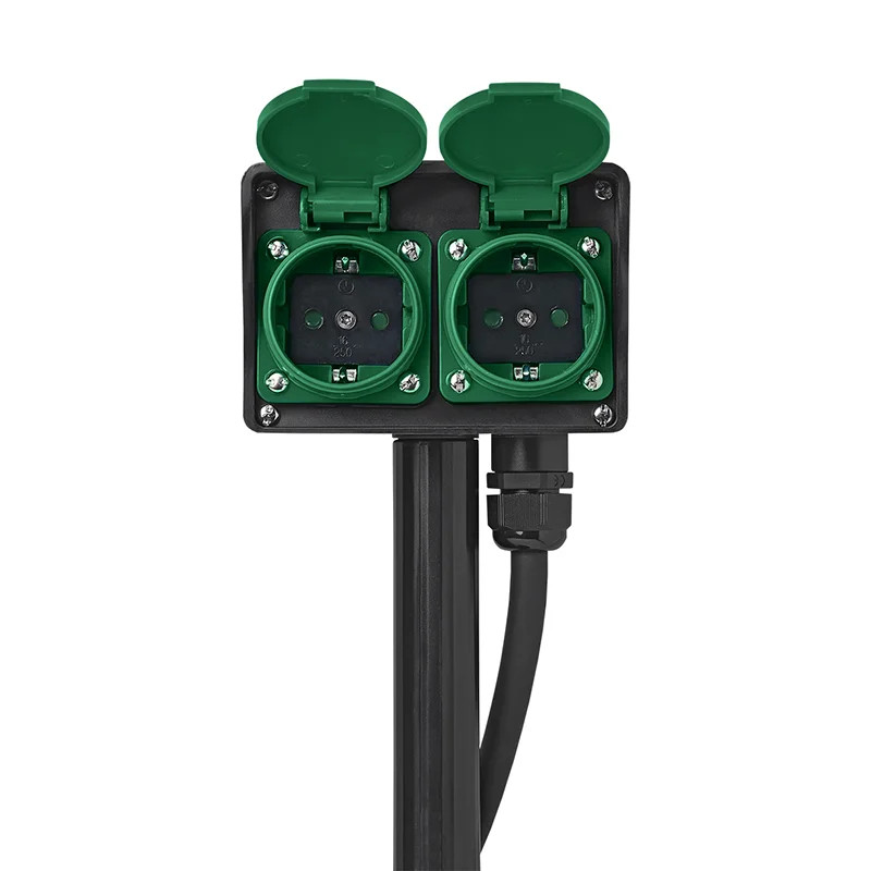Priza multipla pentru exterior, protectie IP44, 2 posturi