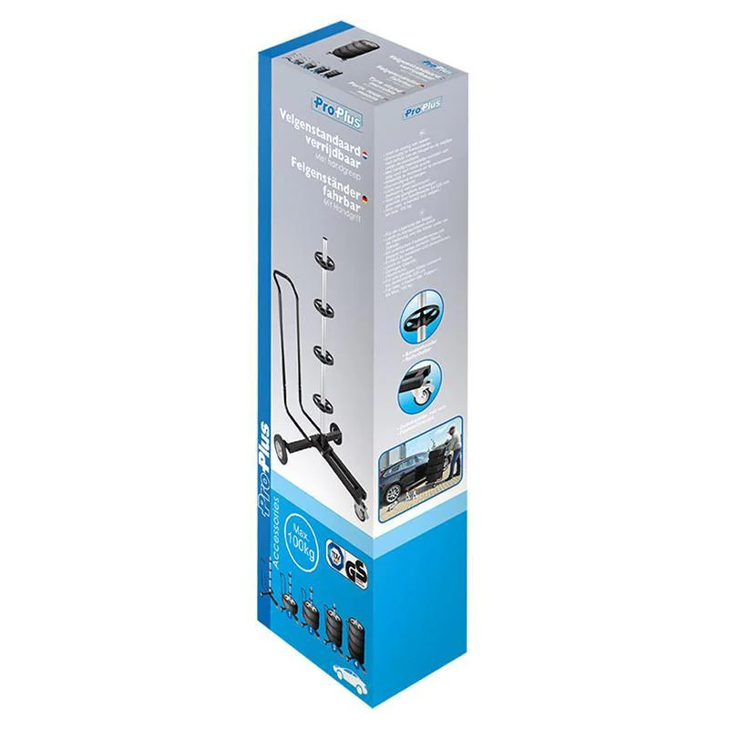 Suport metalic din aluminiu cu roti pentru depozitare 4 roti auto