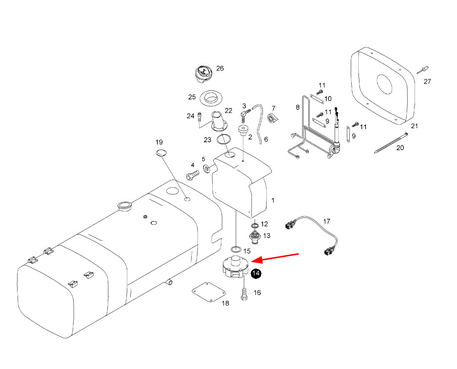 Senzor nivel AdBlue MAN TGX