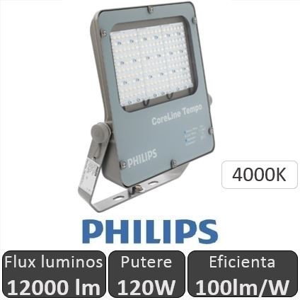 Philips - Proiector LED BVP120 120W asimetric, alb-neutru