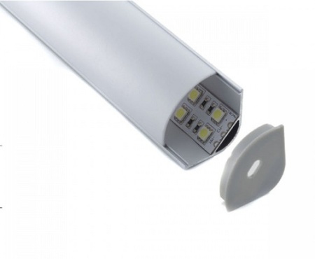 Profil LED de colt tip A208,pentru montaj aparent, lungime 2m