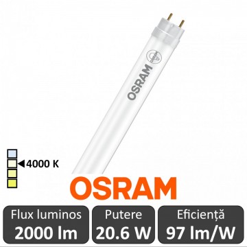 Tub LED Osram Ledvance LEDtube 1500mm 20.6W 840 230V Glass, alb-neutru