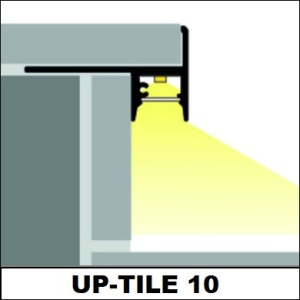 Profil LED de trepte UP-TILE10, aluminiu anodizat, lungime 2m