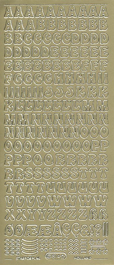 Starform stickervel letters goud 814 (Locatie: u035)
