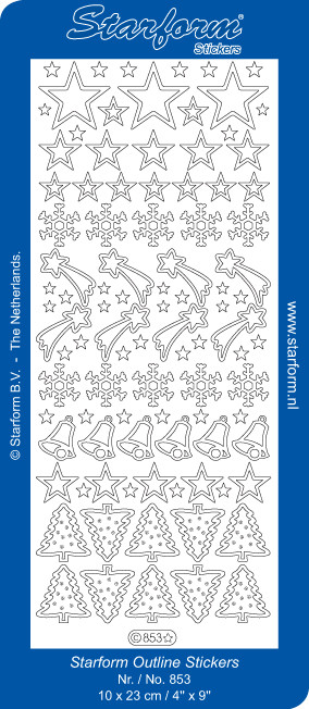 Starform sticker goud kerst 853 (Locatie: E245)