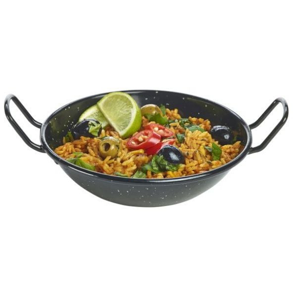 Castron email adanc negru cu manere 16 cm E0616 | Rosehome.ro