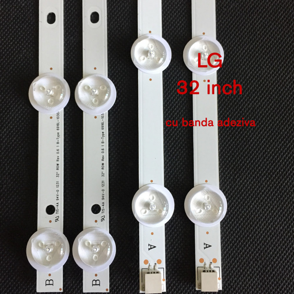 Set barete led TV LG 32 inch, 4 barete de 9 leduri, cip Koreea, 32 ...