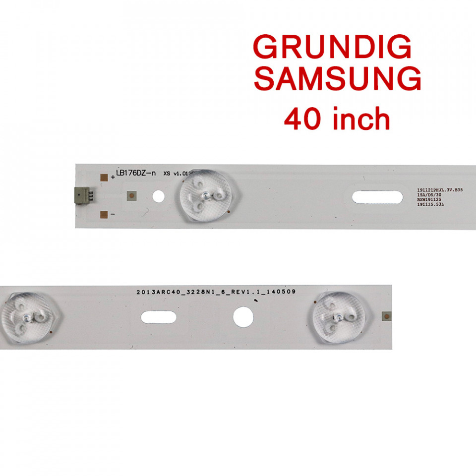 Set barete led Grundig, Samsung 40 inch 40VLE6520 2013ARC40_3228N1_5_REV1.1 , 8 barete x 5 led