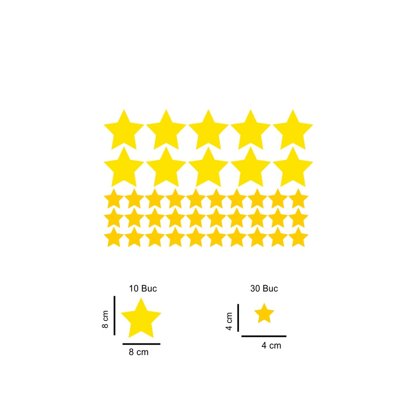 Set stickere perete Stelute Galbene