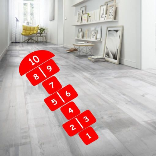 Sticker podea Asteapta Aici Fluturas