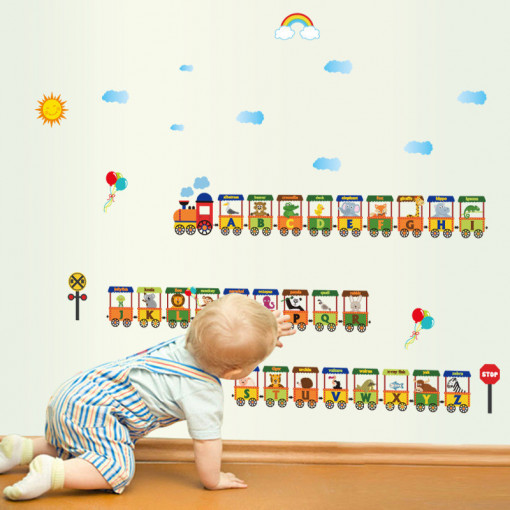 Sticker perete World Map animals