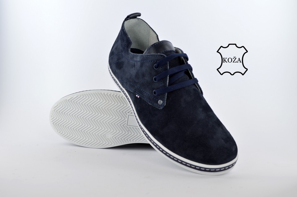 Kožne muške cipele 618 plave