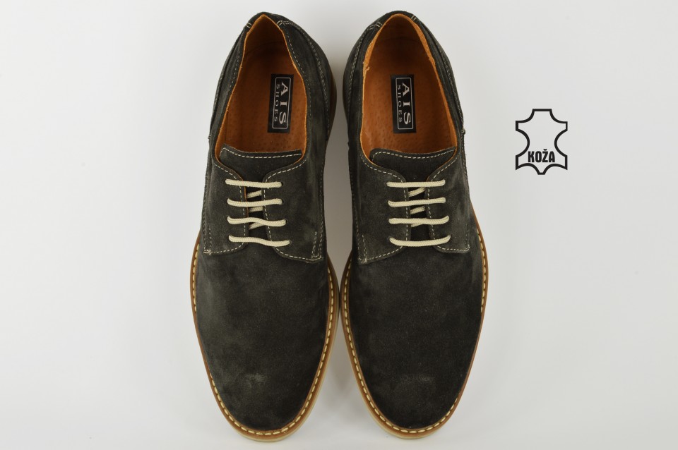 Kožne muške cipele 608 sive