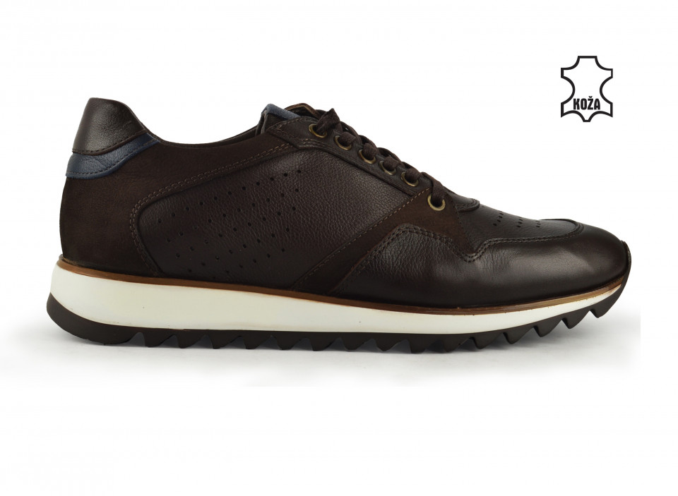 Kožne muške patike 632022BR braon