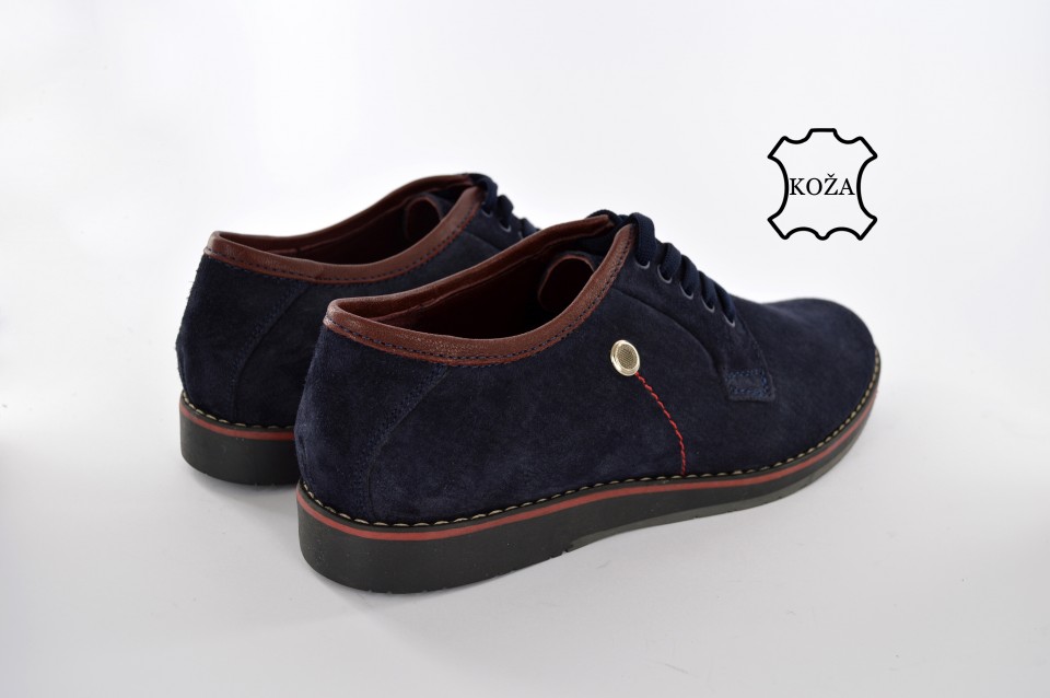 Kožne muške cipele 641 plave