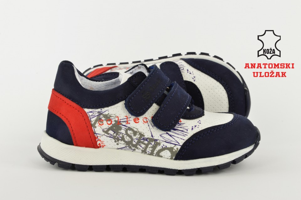 Kožne dečije cipele 143-P sa anatomskim uloškom plave