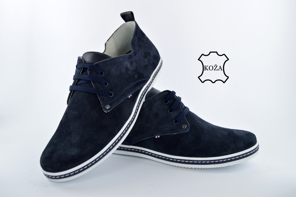 Kožne muške cipele 618 plave