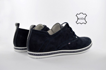 Kožne muške cipele 618 plave