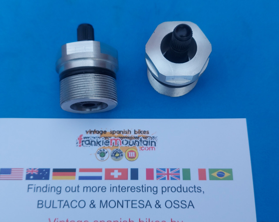 OSSA FORK CAPS NEW OSSA MICK ANDREWS MAR AND EXPLORER AIR VALVE