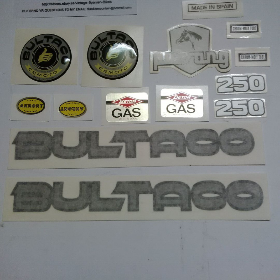 Car Decals For Men Bultaco Pursang MK 8 Moto-Cross 250cc Circa 1975 On ...