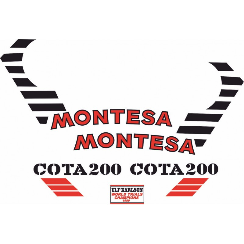 DECALS MONTESA COTA 200 COTA 123 MONTESA COTA STICKERS MONTESA COTA 123